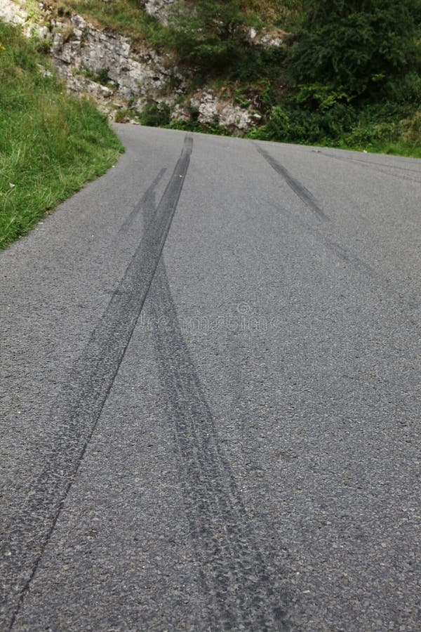 Traffic Accident Skid Marks