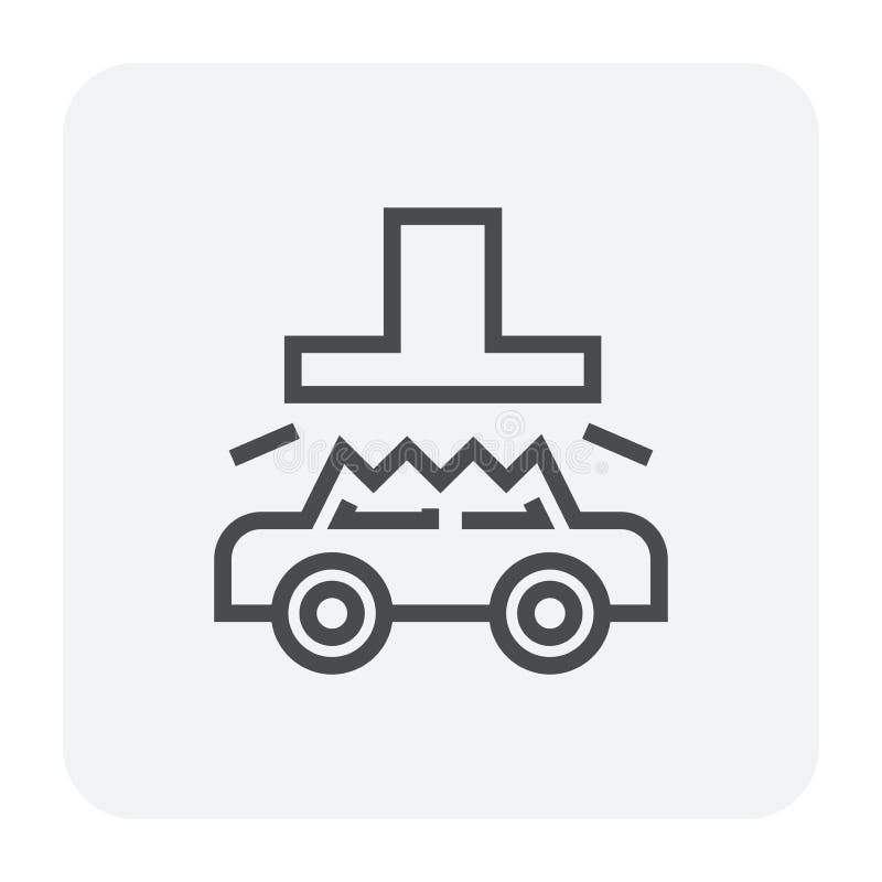 Car crash test stock vector. Illustration of collision - 169355767