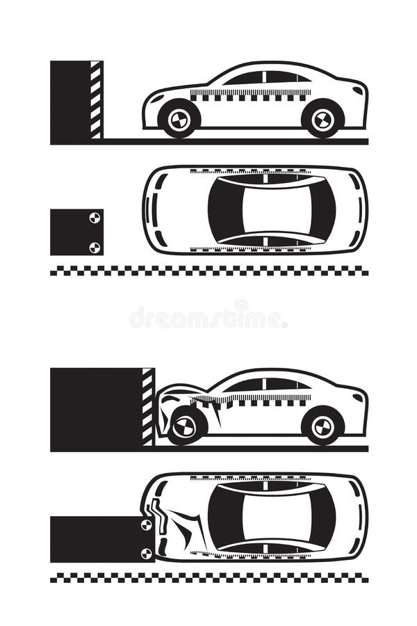 Car crash test stock vector. Illustration of limousine - 133517329