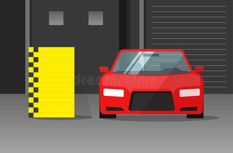 Car Crash Test Vector Illustration Stock Vector - Illustration of show ...