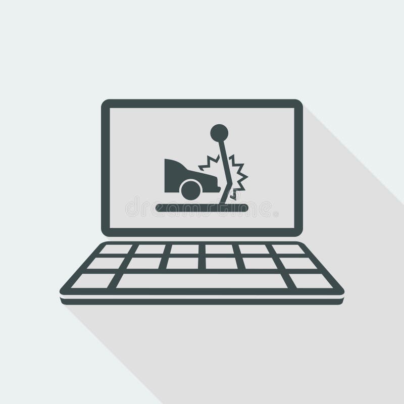 Car Crash - Web Assistance Service - Vector Flat Icon Stock Vector ...