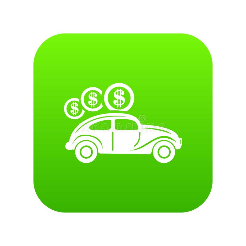 Green Credit Card Icon, Cartoon Style Stock Illustration - Illustration ...