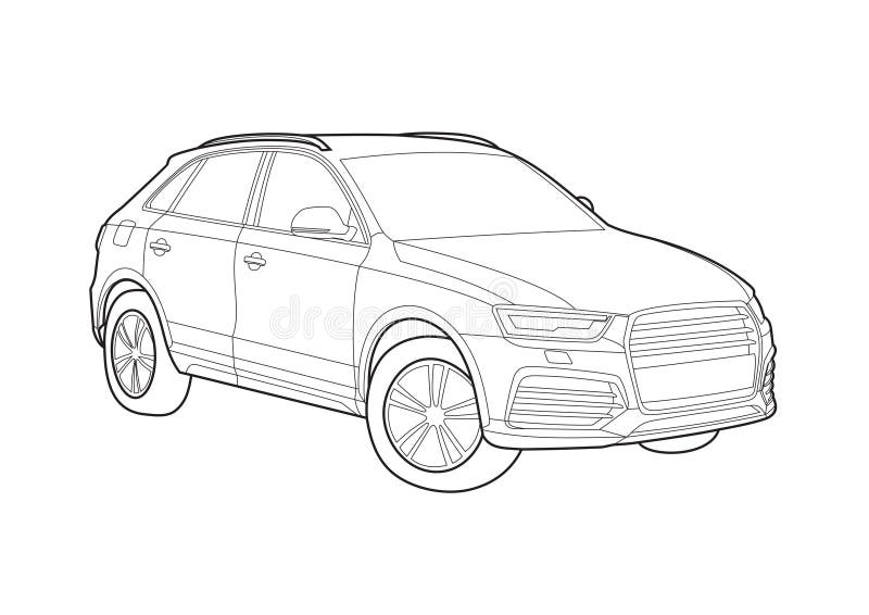 Car Outline Audi Stock Illustrations – 40 Car Outline Audi Stock ...