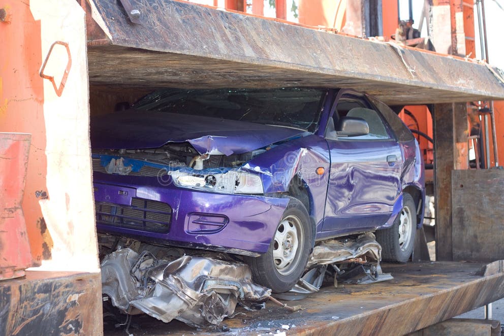 Car Crushed stock image. Image of compactor, squashed - 27104117