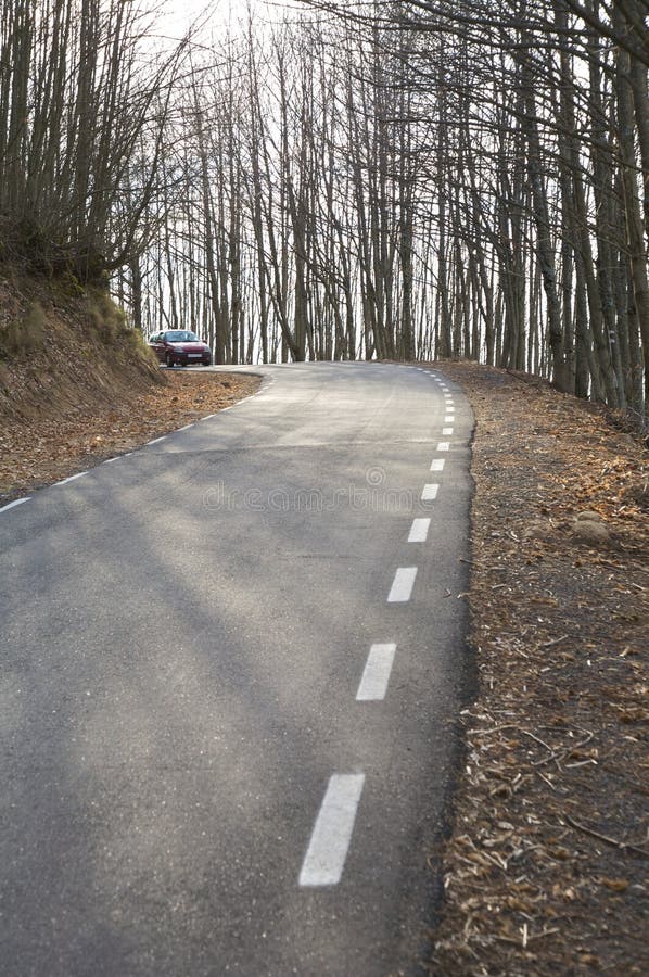 Car at curve stock photo. Image of road, rural, nature - 11079956