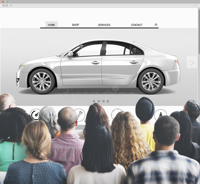 Car 3D Transportation Interface Website Concept Stock Photo - Image of ...