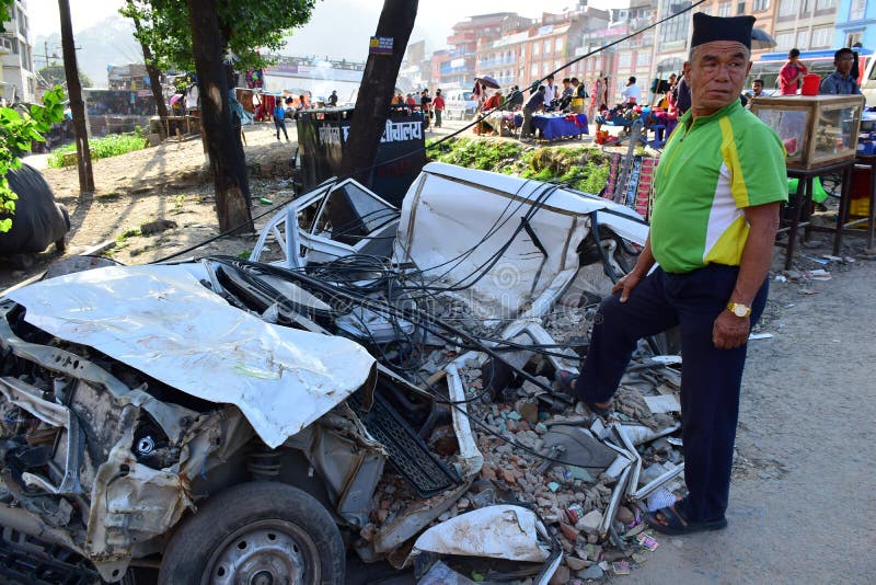 Car Damage after Earthquake Disaster Editorial Stock Photo - Image of ...