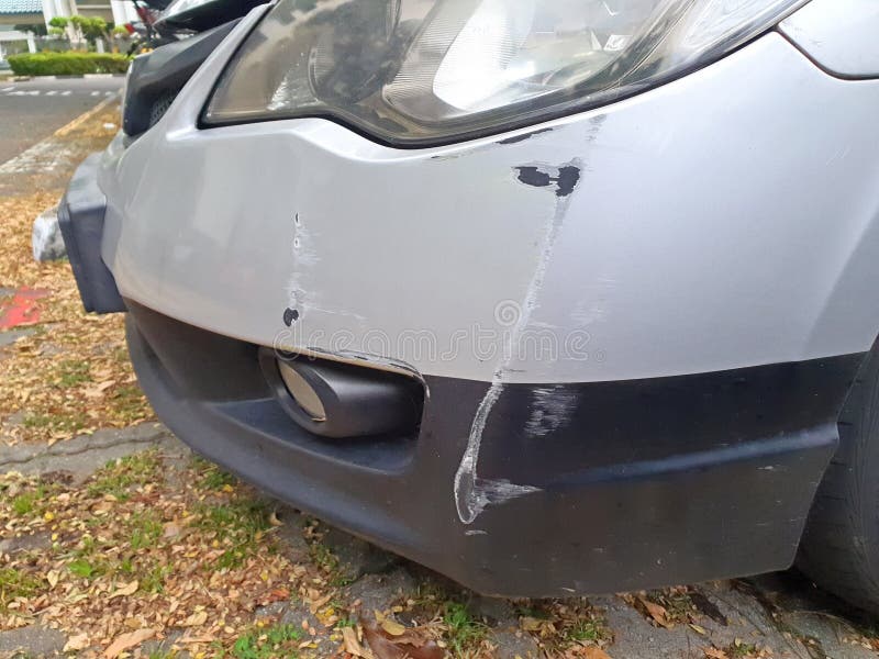 Car with damage stock photo. Image of rental, dented - 285648902