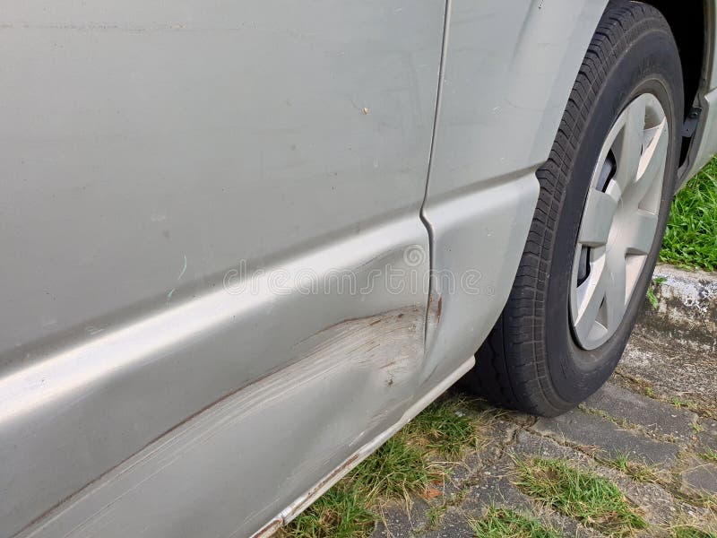Car with damage stock image. Image of fender, damage - 268775129