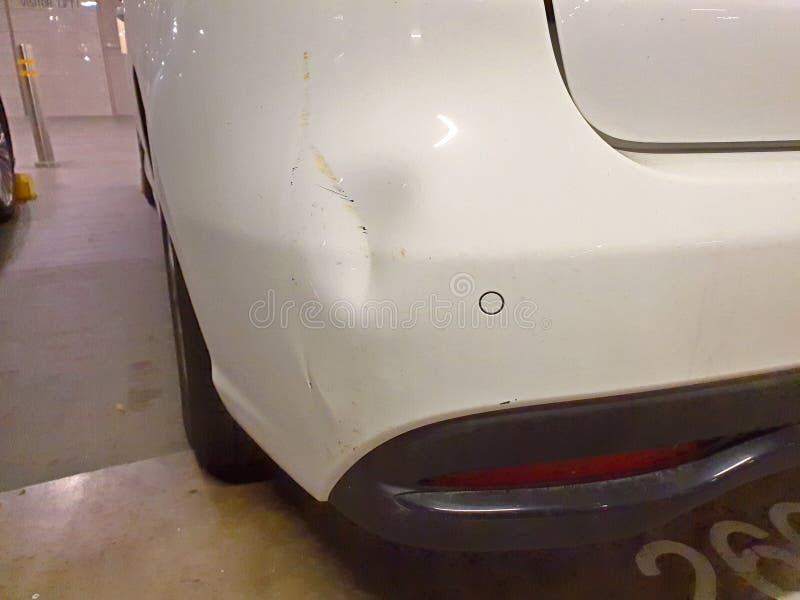 Car with damage stock photo. Image of rental, dented - 288342896
