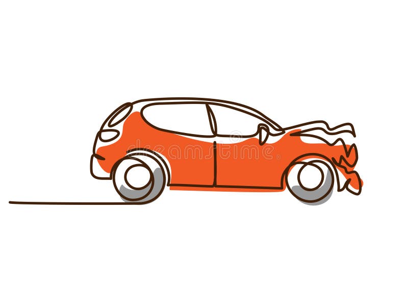 Accident Line Art Continuous Stock Illustrations – 54 Accident Line Art ...