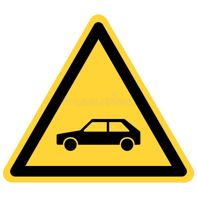 Car and danger sign stock vector. Illustration of lateral - 164543488