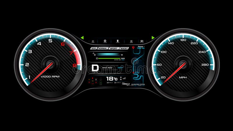 Car Dash Board Vector Illustration Eps 10 005 Stock Illustration ...
