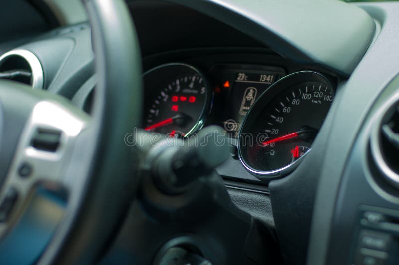 Car dash panel stock photo. Image of arrow, driving, indoors - 75531724