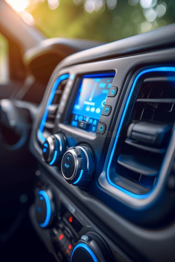 Car Dashboard Airflow Infographic with Directional Control, Temperature ...