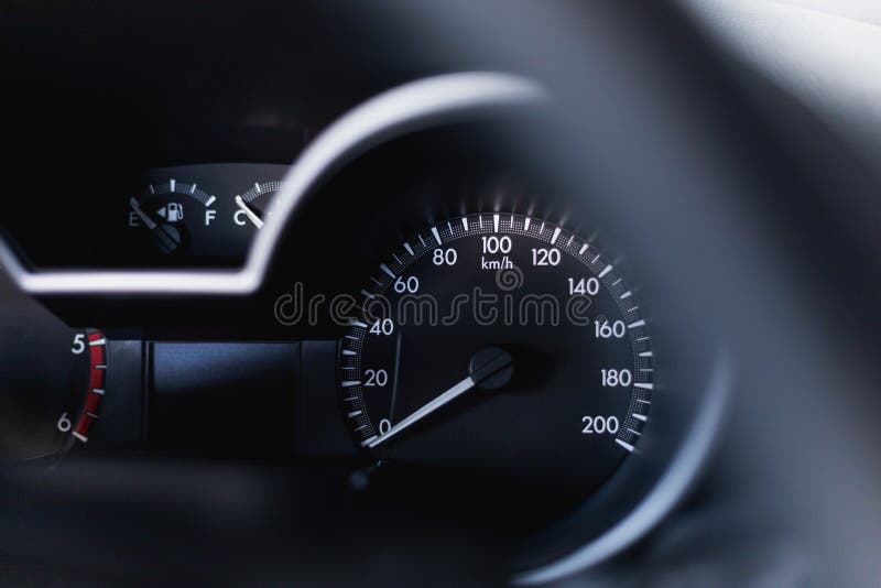 Kilometer of a Car Driving at 70, 80, 90 Km / H. Stock Image - Image of ...