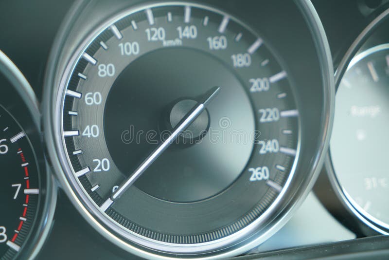 Car Dashboard Automobile Control Illuminated Panel Speed Display Stock ...