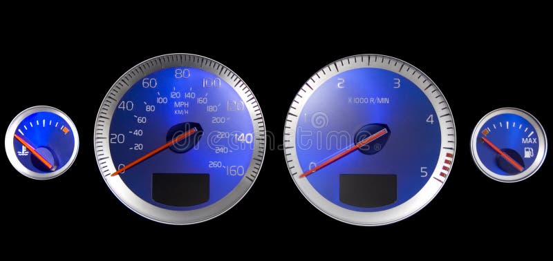 Car dashboard Blue dials stock photo. Image of auto, board - 2691010