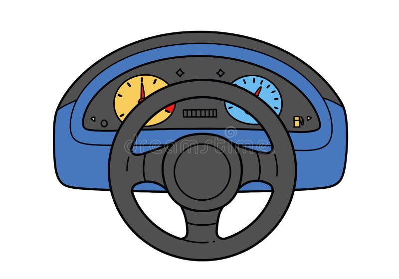 Car Dashboard Clipart. Car Dashboard Speedometer and Tachometer ...