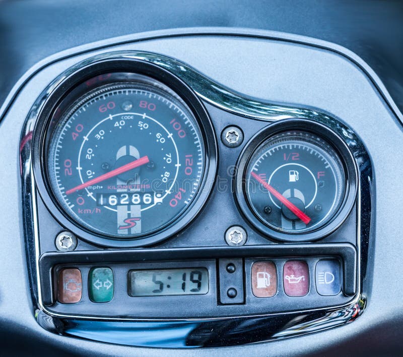 Car Dashboard. Close Up Image of Car Dashboard Stock Photo - Image of ...