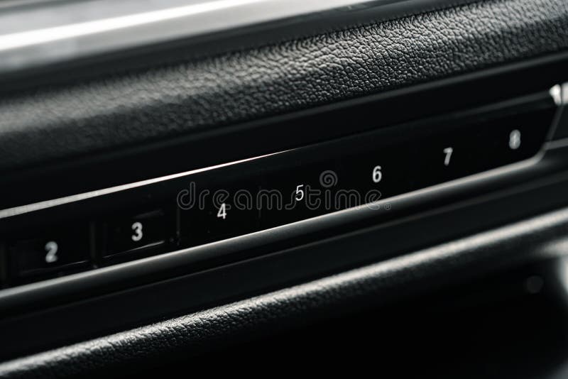 Car Dashboard Control Panel Buttons Close Up Stock Photo - Image of ...