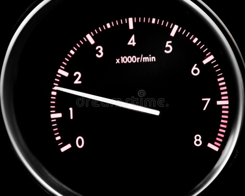 Car Dashboard Dials - Engine RPM Rotations Per Minute Stock Image ...