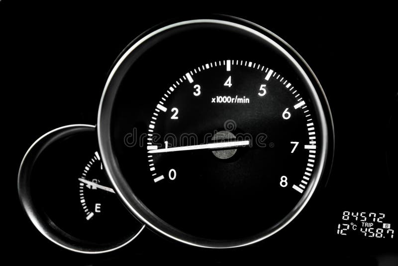 Car Dashboard Dials - Engine RPM (rotations Per Minute Stock Image ...