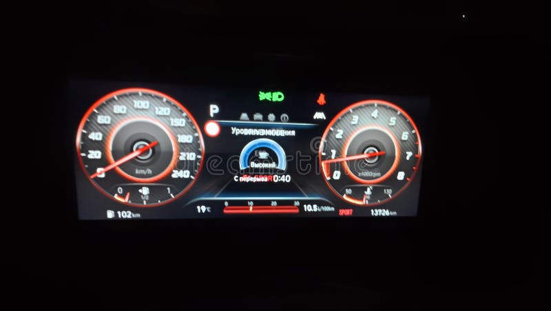 Car dashboard display stock photo. Image of hybrid, display - 392281450