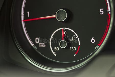 Car. the Dashboard. Engine Coolant Temperature Indicator Stock Image ...