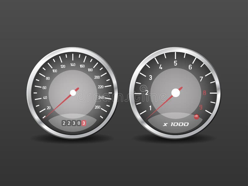 Car dashboard stock vector. Illustration of kilometer - 20445887