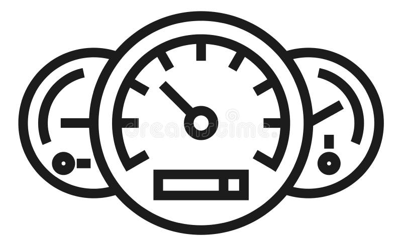Car Control Panel Icon. Dashboard Indicators Symbol Stock Vector ...