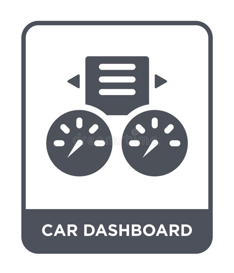 Car Dashboard Icon in Trendy Design Style. Car Dashboard Icon Isolated ...