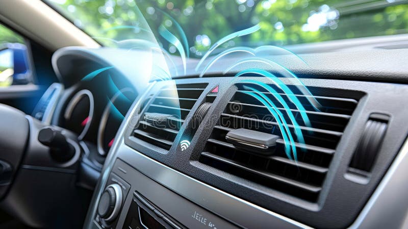 Car Dashboard Infographic Airflow Patterns, Temperature Control, and ...
