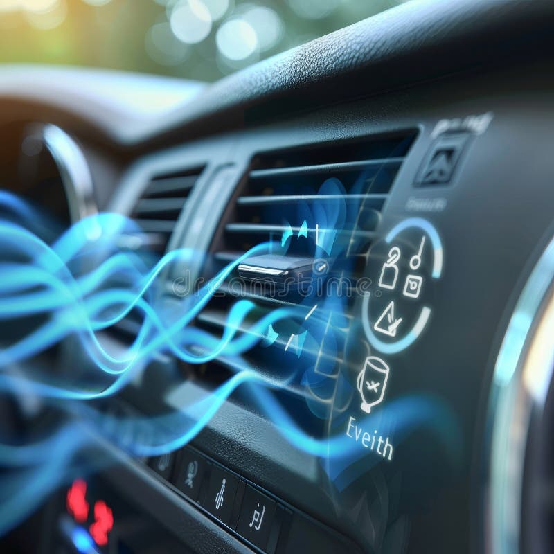 Car Dashboard Infographic Airflow Visualization, Temperature Control ...