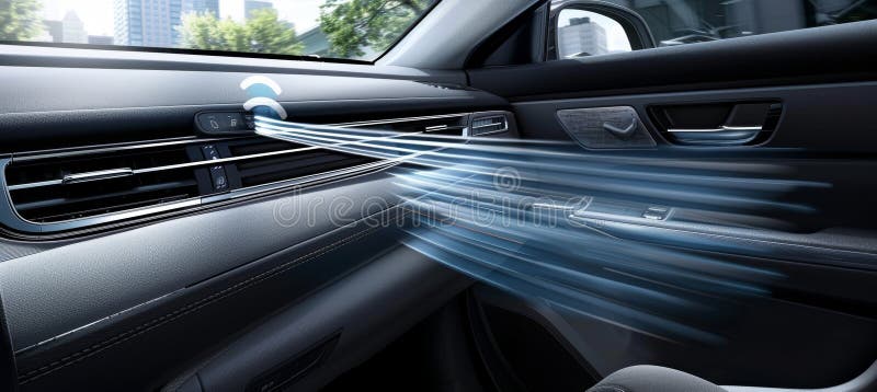 Car Dashboard Infographic Airflow Visualization, Temperature Control ...