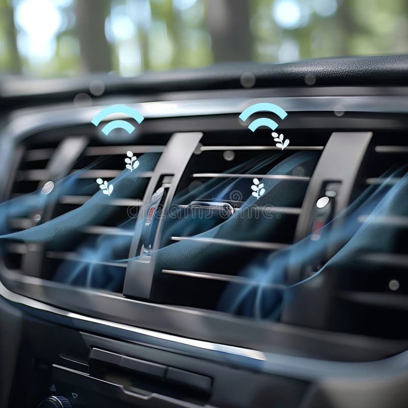 Car Dashboard Infographic Airflow Visualization, Temperature Control ...