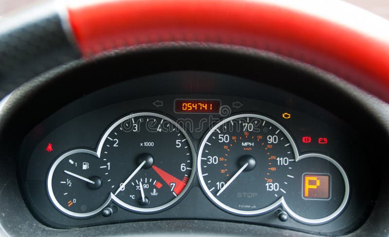 Car dashboard stock image. Image of tachometer, mileage - 60933513