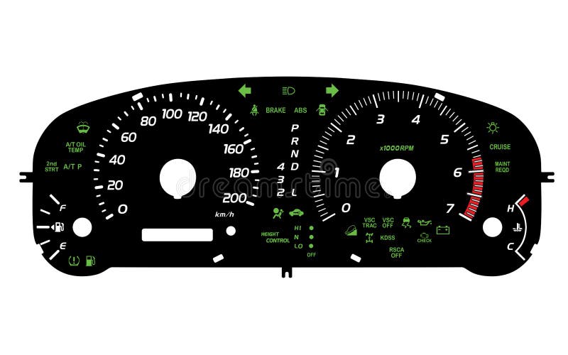 Car Dashboard Modern Automobile Control Panel in EPS10 Stock Vector ...
