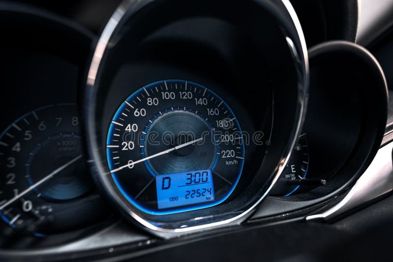 Car dashboard stock photo. Image of close, drive, illuminated - 68414966