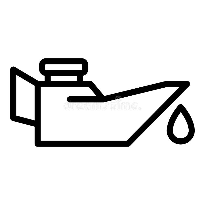 Car Dashboard Motor Oil Icon, Outline Style Stock Vector - Illustration ...