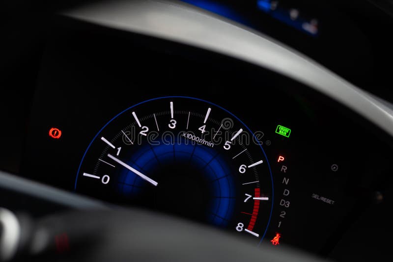 Car Dashboard Panel Indicators. Car Maintenance Signs Stock Photo ...