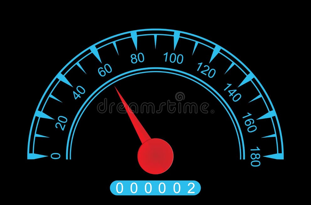 Car Dashboard Speedometer Scale, Driving Speed and Mileage Stock Vector ...