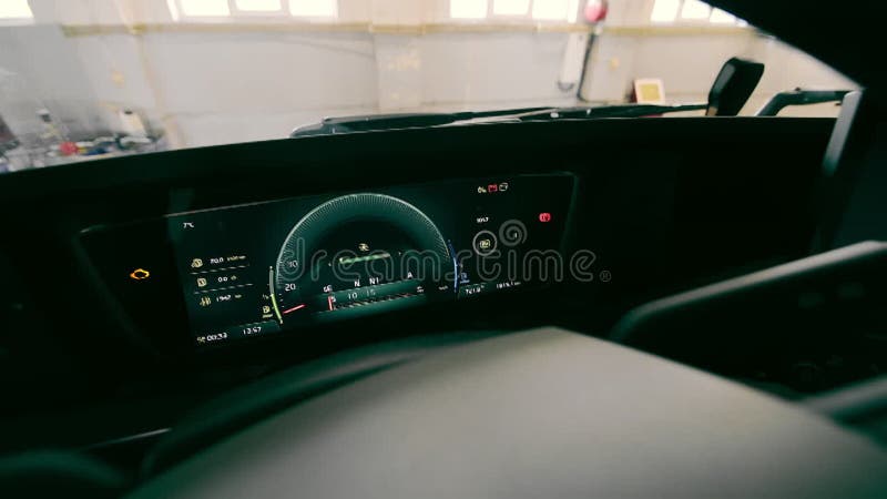 Car Dashboard while Starting the Truck Engine. Stock Footage - Video of ...