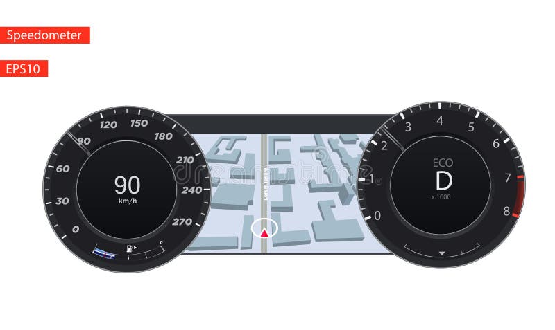 Car Dashboard Vector Illustration Eps 10 Stock Illustration ...