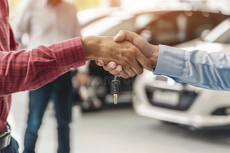 Car Dealership Handshake stock illustration. Illustration of ...