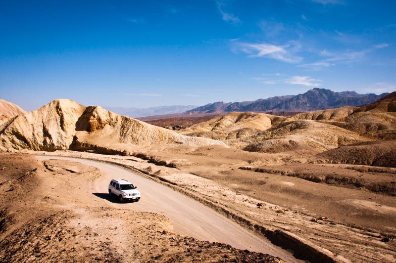 Car in Death Valley stock photo. Image of rock, national - 32227942