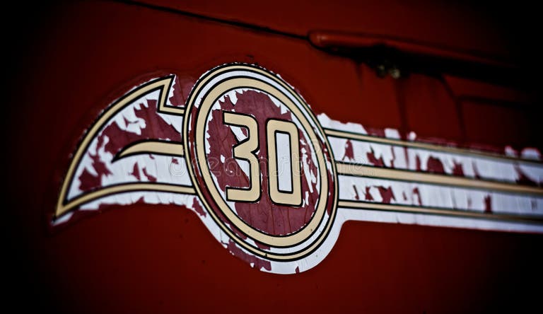 30 Car Decal stock photo. Image of number, thirty, vintage - 102742684