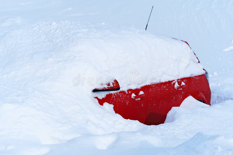 Car in deep snow stock photo. Image of traffic, frost - 34849054