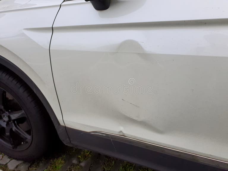 Car with dent stock photo. Image of accident, driver - 262864382