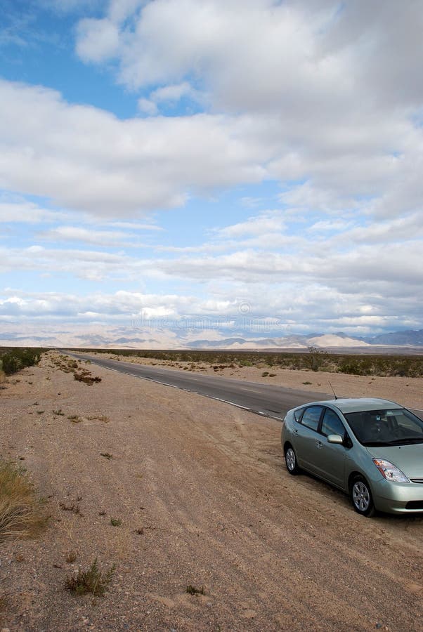 Car on desert road stock image. Image of away, side, distance - 7716293
